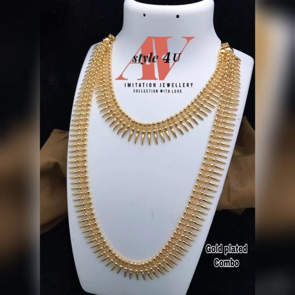 Kerala Style Micro Gold Plated Combo Jewellery – AVSTYLE4U